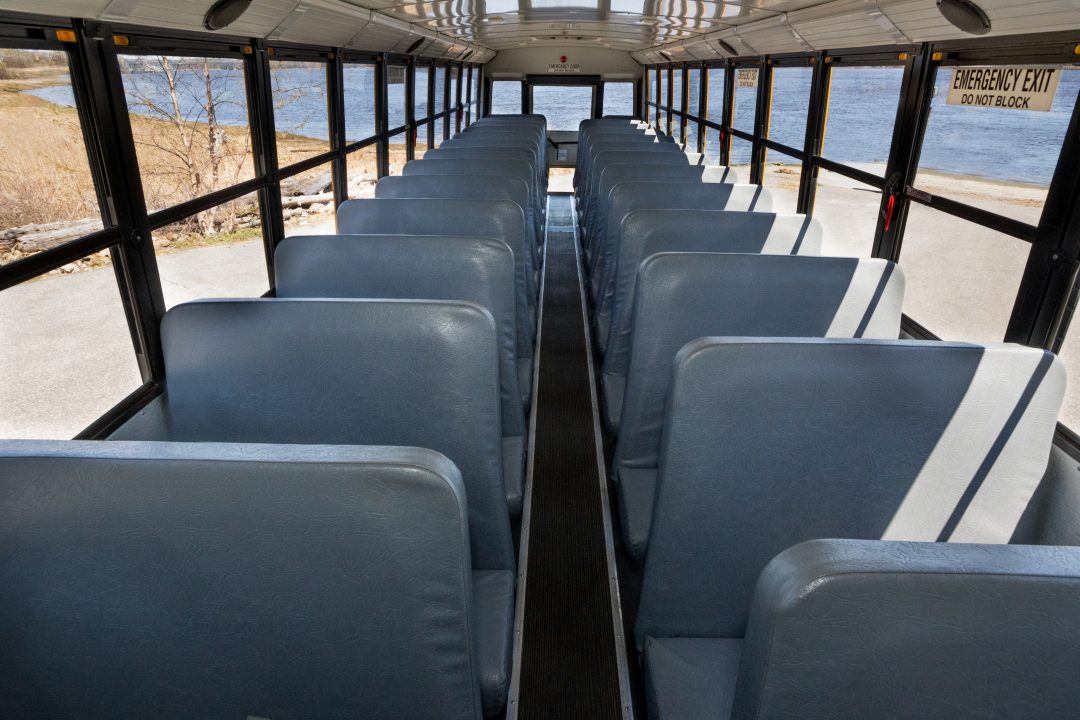 48 Passenger Yellow School Bus Interior 1 | Maine Bus Rentals